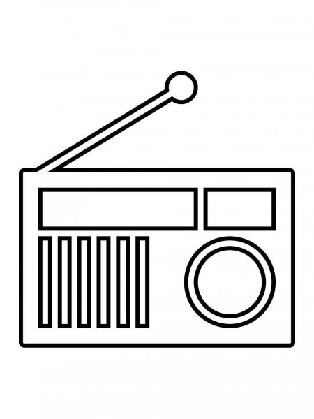 Radio coloring pages