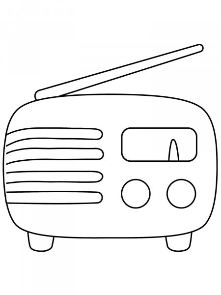Radio coloring pages