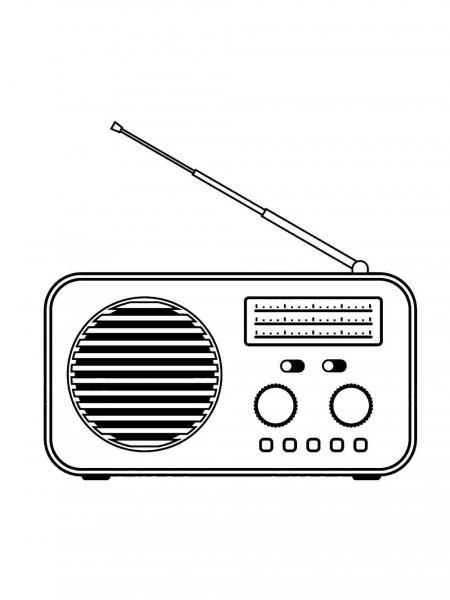 Radio coloring pages