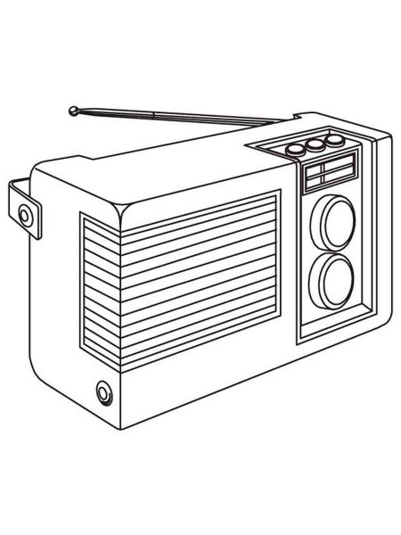 Radio coloring pages