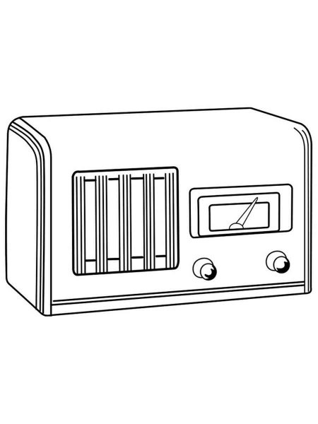 Radio coloring pages