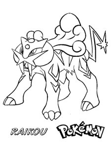 Pokemon Raikou coloring pages - Free Printable