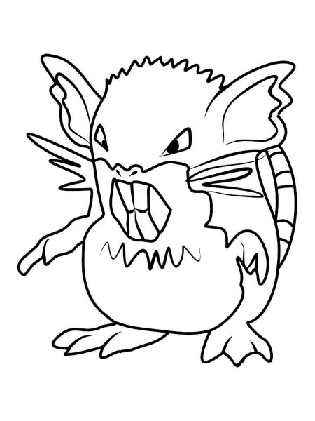 Pokemon Raticate coloring pages - Free Printable
