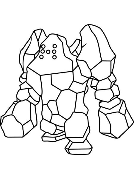 Regirock Pokemon coloring pages