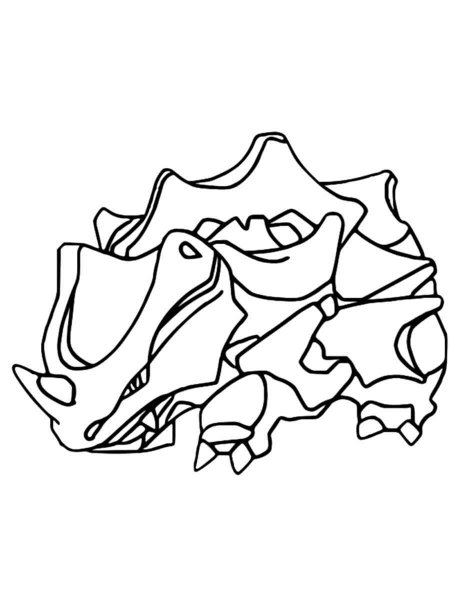Pokemon Rhyhorn coloring pages - Free Printable