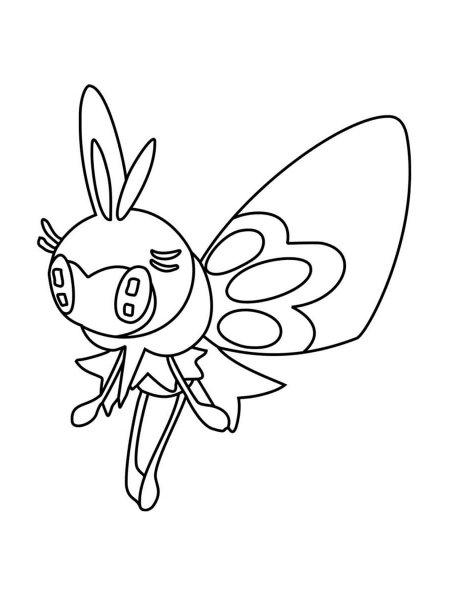 Ribombee Pokemon coloring pages