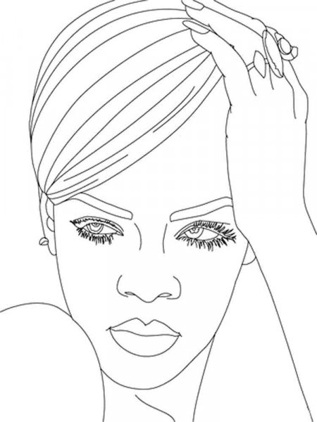 Rihanna coloring pages