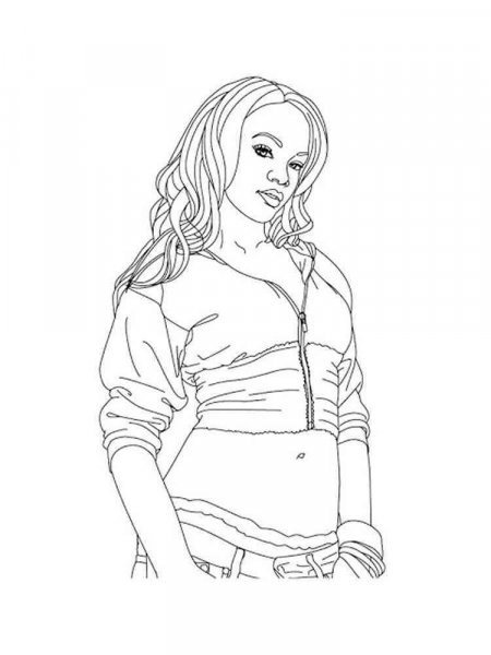 Rihanna coloring pages