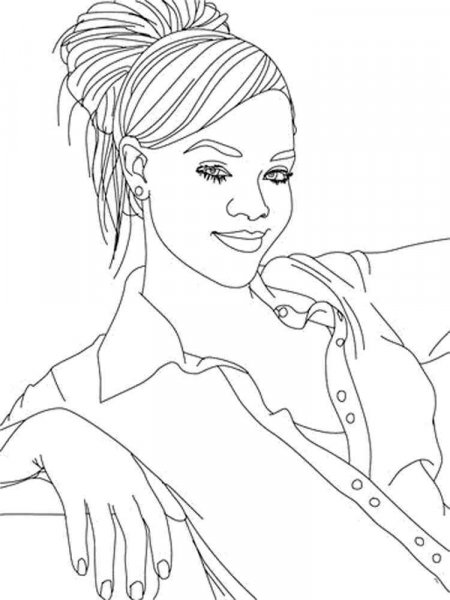 Rihanna coloring pages