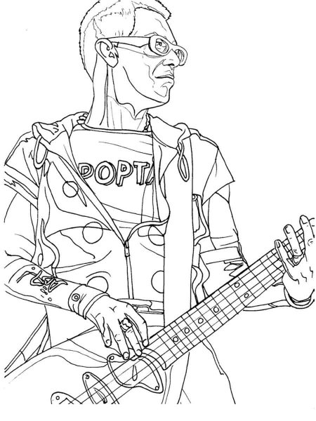 Rockstar coloring pages
