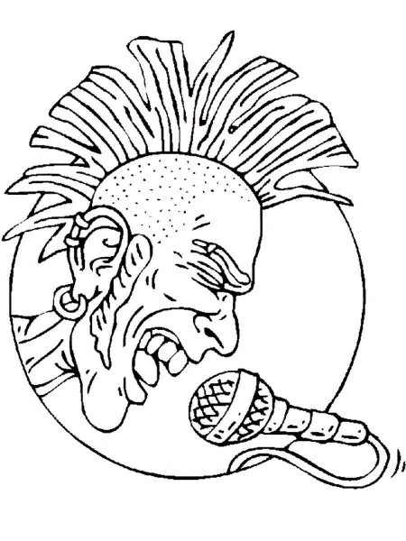 Rockstar coloring pages