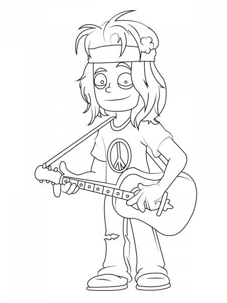Rockstar coloring pages