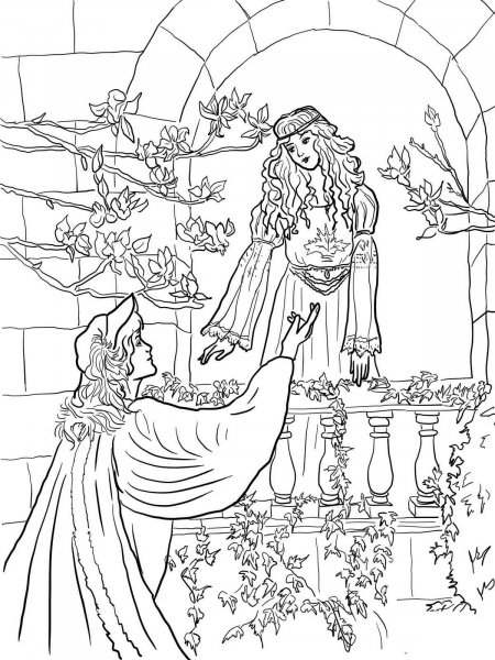 Romeo and Juliet coloring pages