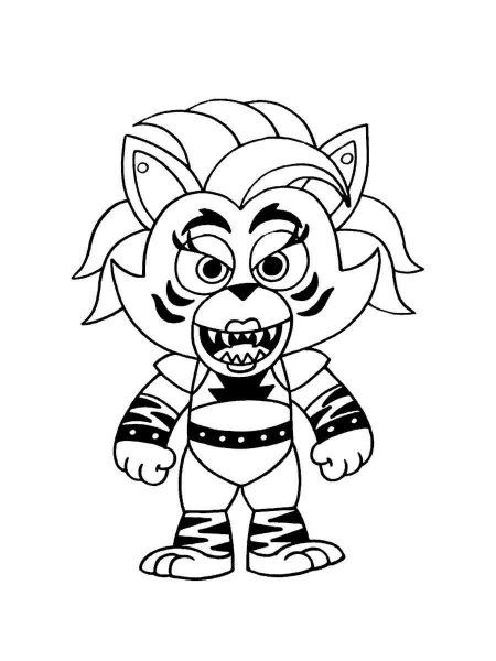 Roxanne Wolf FNAF coloring pages