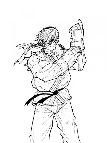 Ryu coloring pages