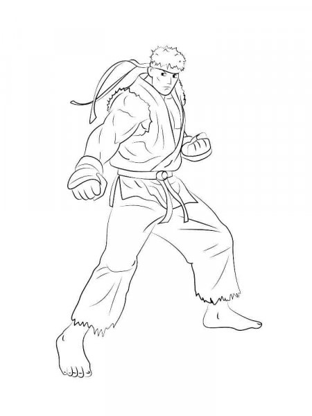 Ryu coloring pages