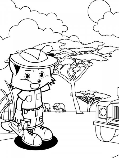 Safari coloring pages