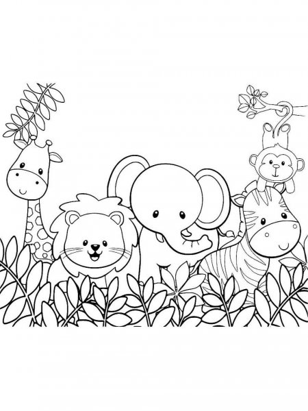 Safari coloring pages