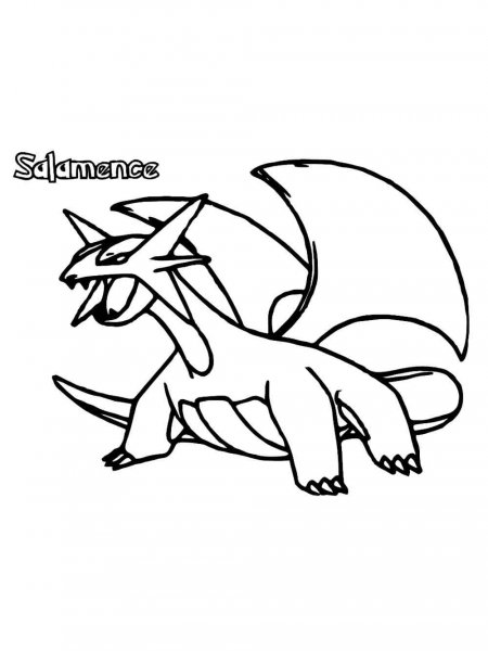 Salamence Pokemon coloring pages
