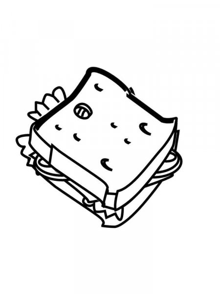 Sandwich coloring pages
