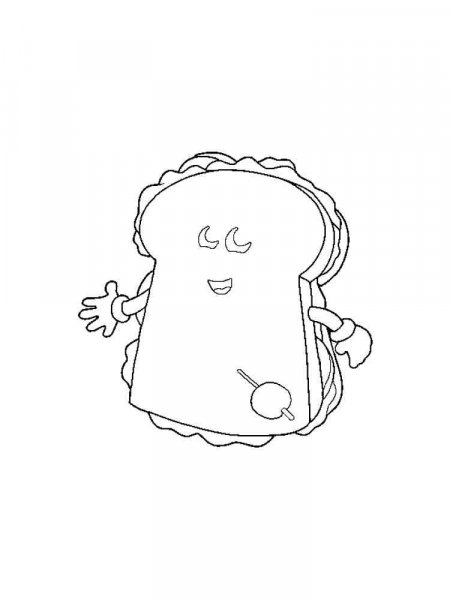 Sandwich coloring pages