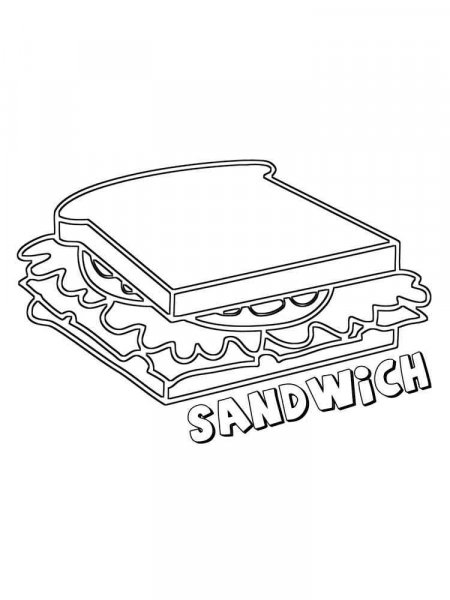 Sandwich coloring pages