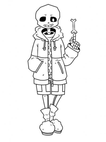 Sans coloring pages