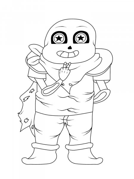 Sans coloring pages