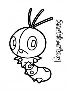Scatterbug Pokemon coloring pages