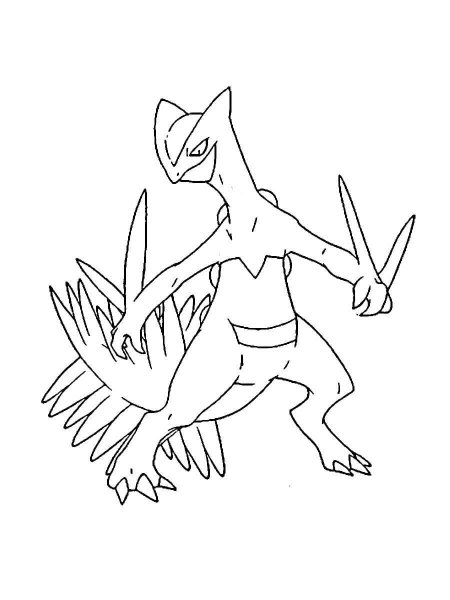 Pokemon Sceptile coloring pages - Free Printable
