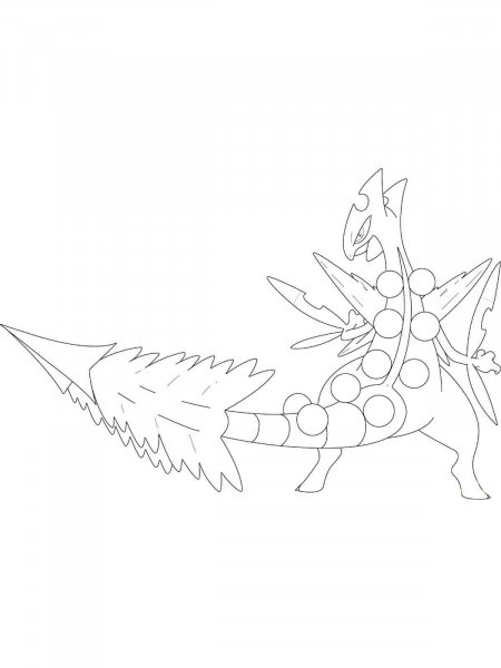 Pokemon Sceptile coloring pages - Free Printable