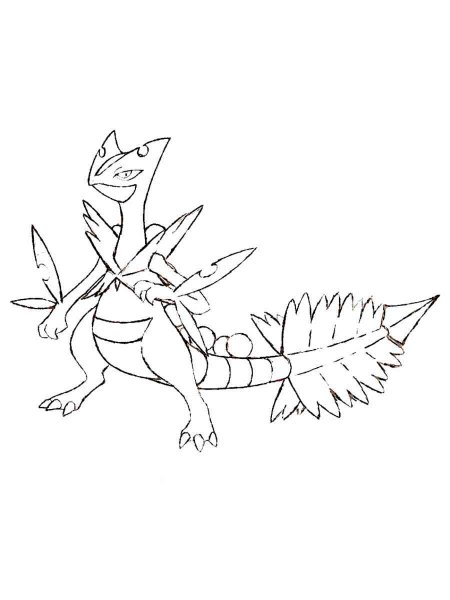 Pokemon Sceptile coloring pages - Free Printable