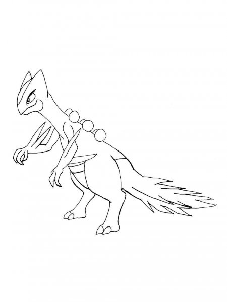 Pokemon Sceptile coloring pages - Free Printable
