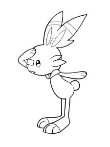 Scorbunny Pokemon coloring pages