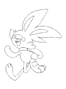 Scorbunny Pokemon coloring pages