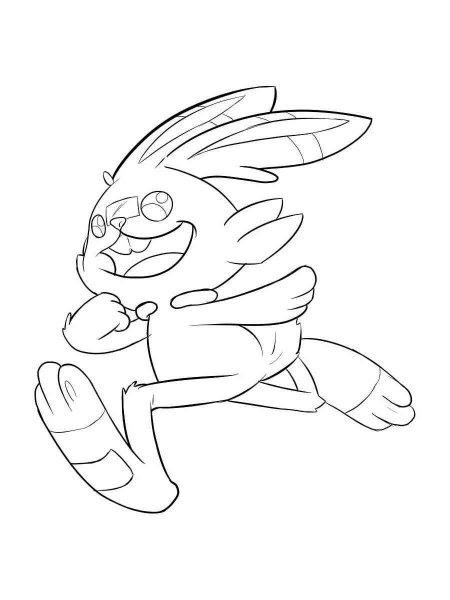 Scorbunny Pokemon coloring pages