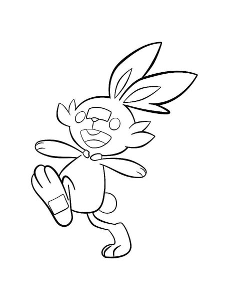 Scorbunny Pokemon coloring pages