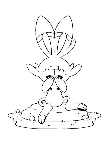 Scorbunny Pokemon coloring pages