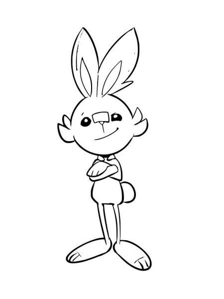Scorbunny Pokemon coloring pages