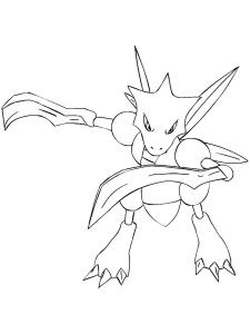 Scyther Pokemon coloring pages