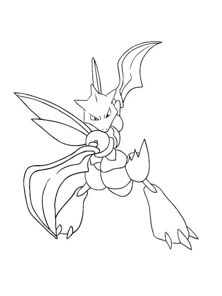 Scyther Pokemon coloring pages