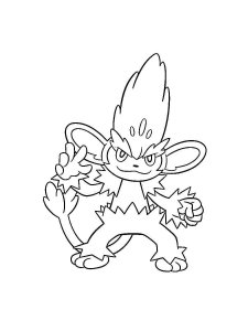 Simisage Pokemon coloring pages