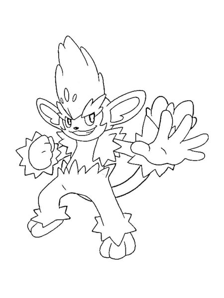 Simisage Pokemon coloring pages