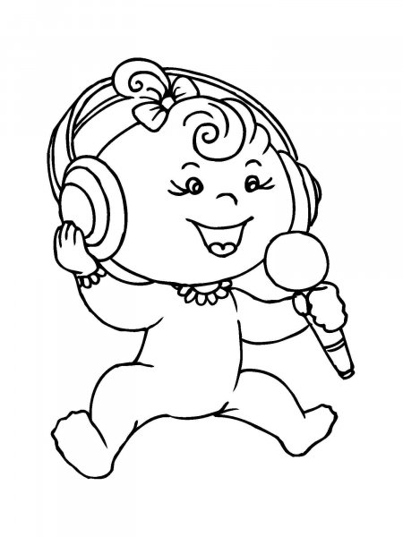 Singer coloring pages