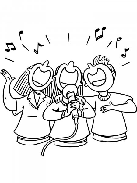Singer coloring pages