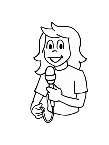 Singer coloring pages