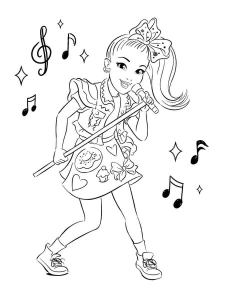 Singer coloring pages