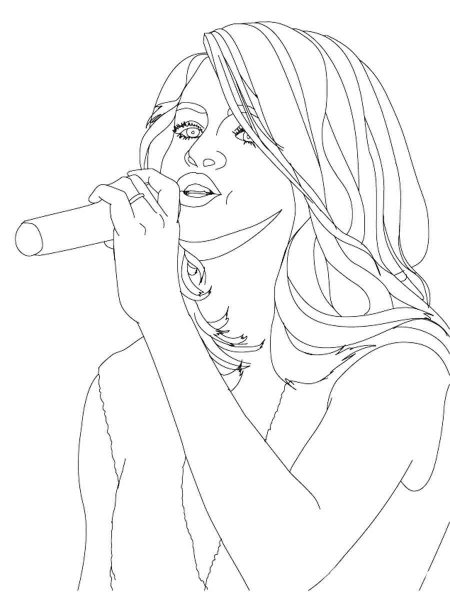 Singer coloring pages