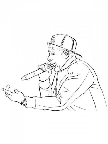 Singer coloring pages