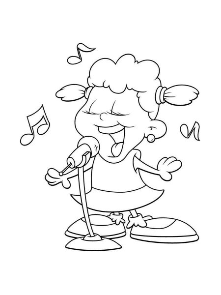 Singer coloring pages